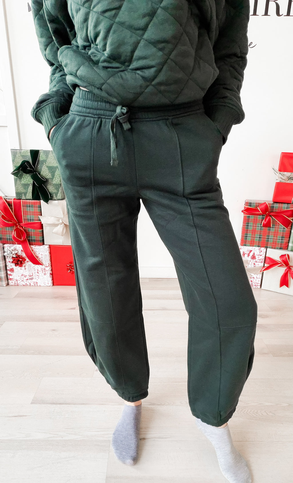 Lana Fleece Cocoon Joggers – White Peony Boutique